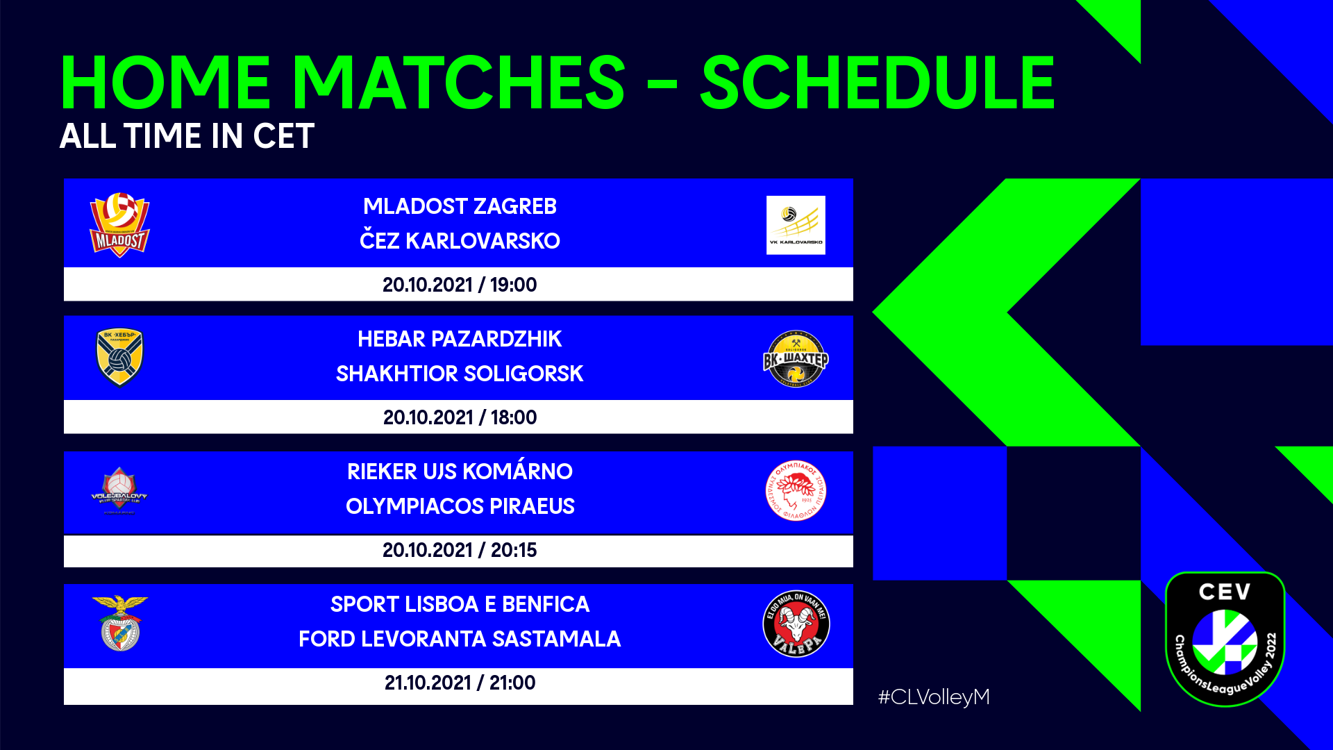 Men’s Champions League Volley Round 2 Gets Underway | ChampionsLeague